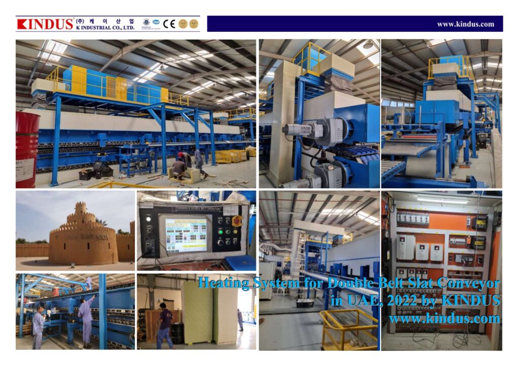 Heating System for Double Belt Slat Conveyor in UAE - Kindus