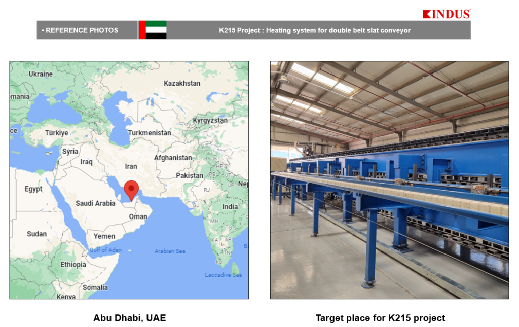 Heating System for Double Belt Slat Conveyor in UAE - Kindus