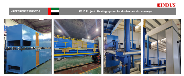 Heating System for Double Belt Slat Conveyor in UAE - Kindus