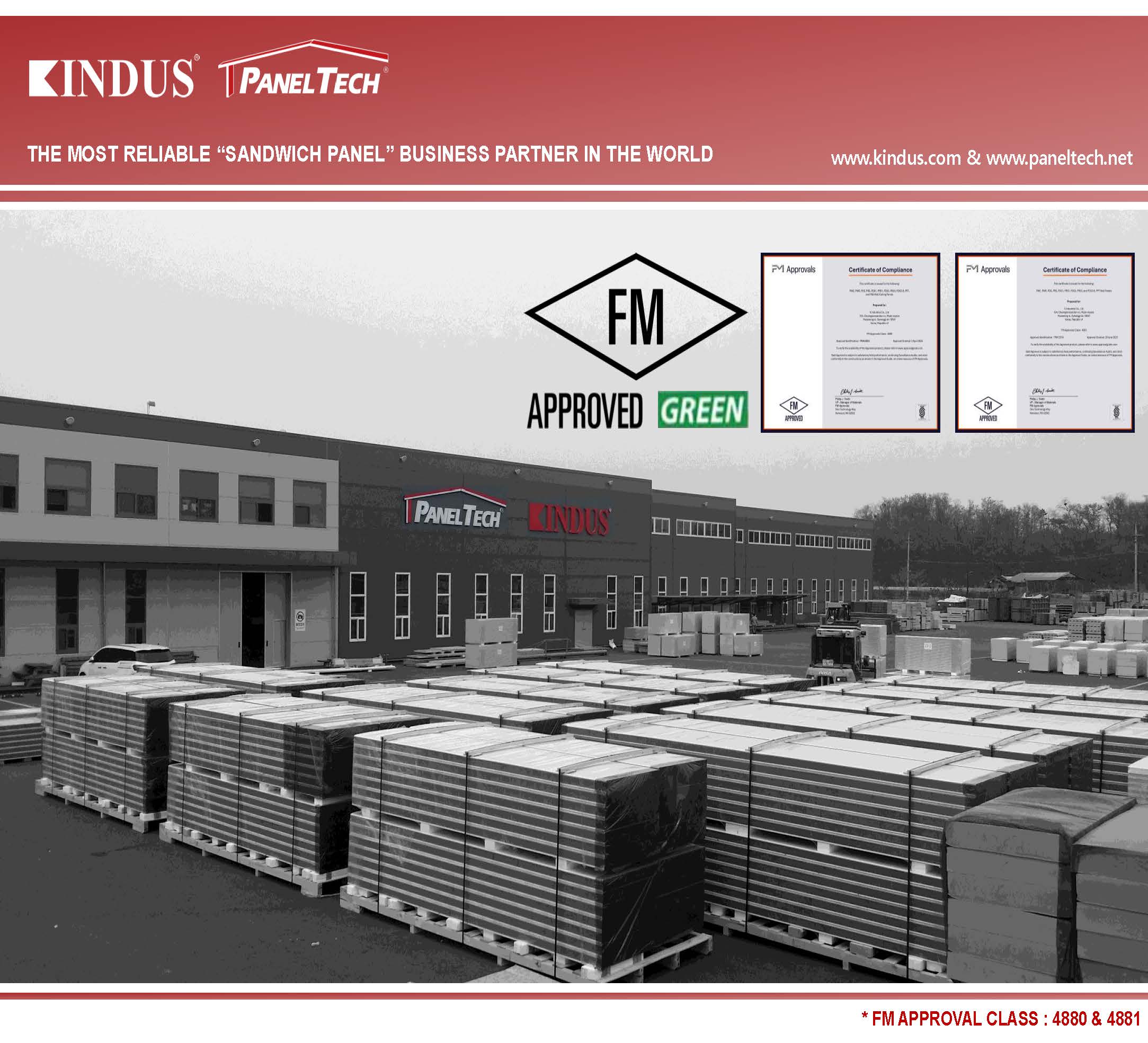 FM 4880 & FM 4881 Approval for PIR Sandwich Panels